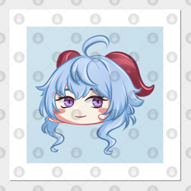 chibi ganyu genshin fanart - Genshin Impact - Posters and Art Prints | TeePublic